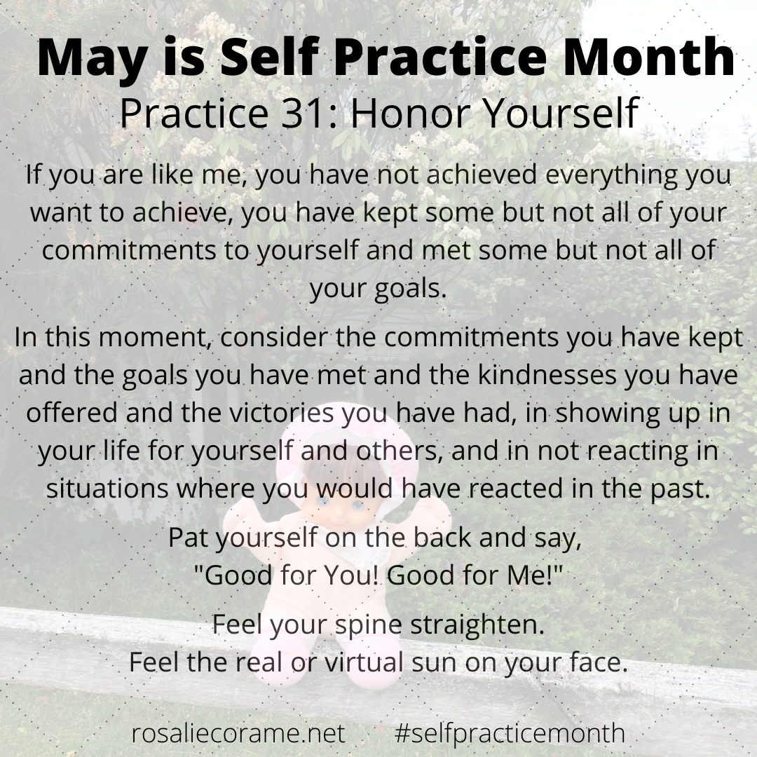 Self Practice 31: Honor Yourself - Embodied Personal and relational ...